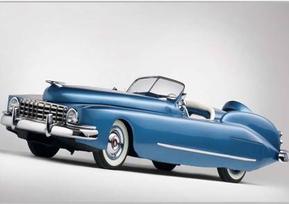 Posterhouzz Dashing Blue Car Paper Print - Abstract posters in India ...