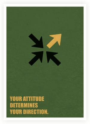 Your Attitude Determines Your Direction Business Quotes Paper Print ...