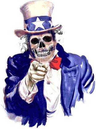 Athah Poster Uncle Sam Skull Photographic Paper Paper Print - Humor ...