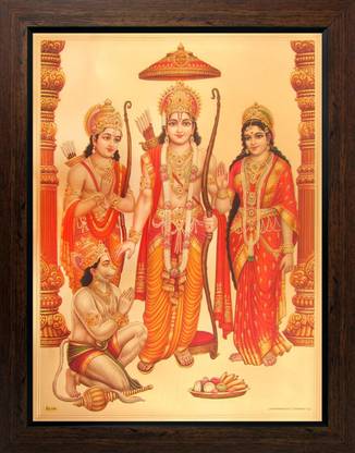 Lord Rama / Ram Darbar Poster Paper Print - Art & Paintings, Religious ...