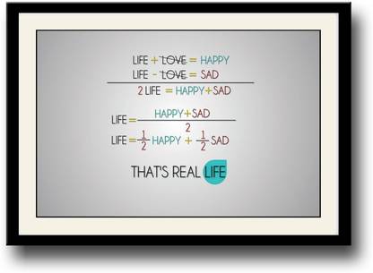 Life Equation Fine Art Print - Quotes & Motivation posters in India ...