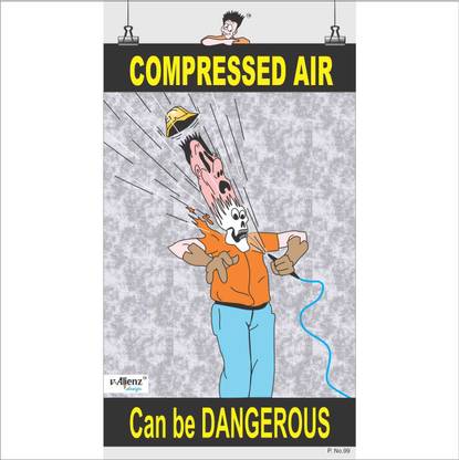 Safety Poster-Compressed Air Paper Print - Abstract, Quotes ...