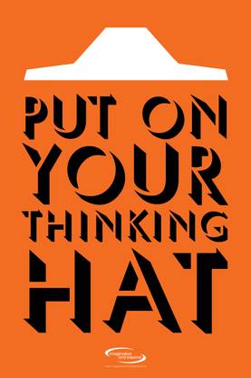 Put On Your Thinking Hat Paper Print - Quotes & Motivation, Humor ...