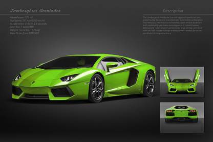 Lamborghini Car Paper Print - SB ART posters - Vehicles posters in ...