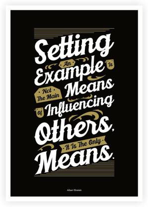 Setting An Example Quotes poster Paper Print - Quotes & Motivation ...