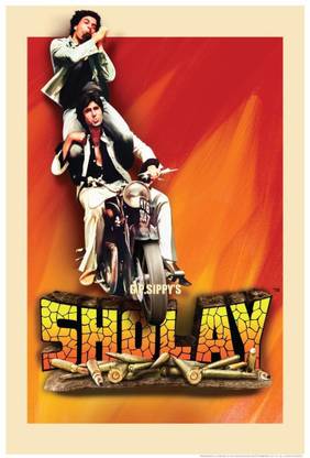 Posterhouzz Sholay Jai and Veeru Poster Fine Art Print - Movies posters ...