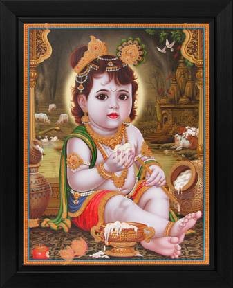 Lord Krishna / Baby Krishna / Bal Gopal Poster Paper Print - Art ...