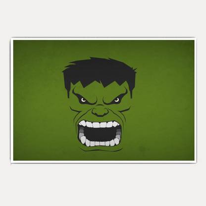 Hulk Minimal Artwork (18x12) Paper Print - Abstract posters in India ...