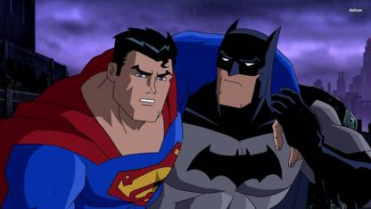 Batman helping Superman Athah Fine Quality Poster Paper Print ...