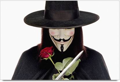 RangeeleInkers V for vendetta Rose And knife Laminated Poster Paper ...
