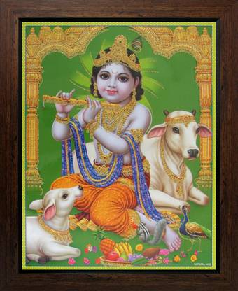 Lord Krishna / Baby Krishna / Bal Gopal Poster Paper Print - Art ...