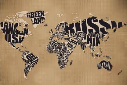 World Map World Paper Print - Places posters in India - Buy art, film ...