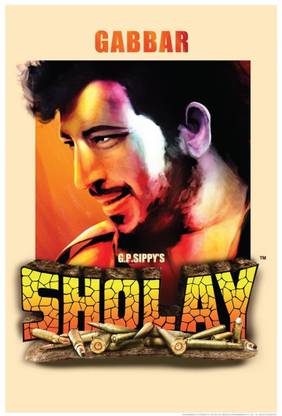 Posterhouzz Sholay Gabbar Poster Fine Art Print - Movies posters in ...