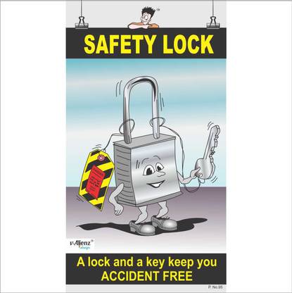 Safety Poster-Safety Lock Paper Print - Abstract, Quotes & Motivation ...