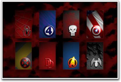 Marvel Superhero Signs Paper Print - TV Series posters in India - Buy ...