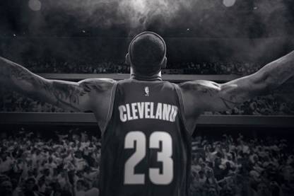 EurekaDesigns Poster LeBron James Cleveland Jersey Greyscale Paper ...