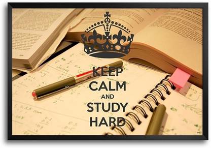 Keep Calm And Study Hard FP00004526 Framed Photographic Paper - Quotes ...