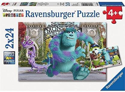 RAVENSBURGER Pixar: At Monsters University (2 x 24-Piece) Puzzles in a ...