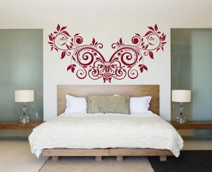 creatick Studio 104.14 cm Floral Creative Design Wall sticker Self ...