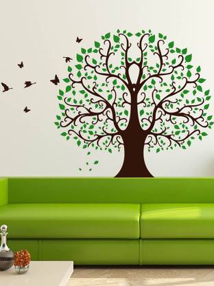 Trends on WALL 65 cm Banyan Tree Self Adhesive Sticker Price in India ...