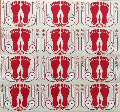 Suman Creations 27.94 cm Paglya Rangoli 12 pcs in one sheet on ...