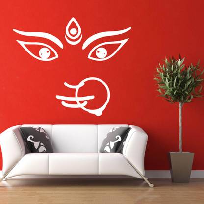 Decor Villa 43 cm Decor villa Mata Ji Wall Decal & Sticker White Color ...