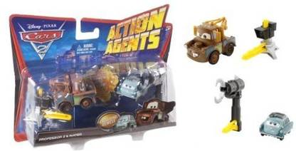MATTEL Disney Pixar Cars 2 Action Agents Professor Z & Mater Vehicles ...