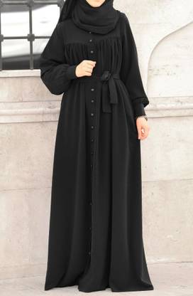 VIVIDBRICK Turkish Frill Design Frock Burqa with Belt for girls and ...