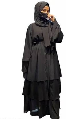 kashaf store The Most famous Triple Layer Black Burqa. Georgette Self ...
