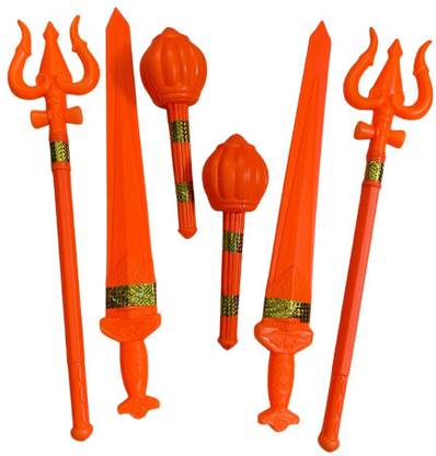 Banke Ji Plastic Hanuman Gada & Sword Toys for Kids/Hand Weapon Role ...