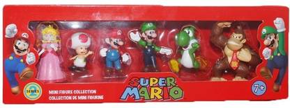 Delite New Cartoon SUPER MARIO BROS Mini Toy Figures Kids Pack ...