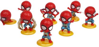OFFO Marvel Spiderman set of 8 Collectibles for home decor office desk ...