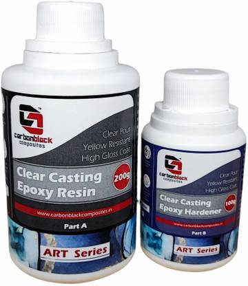 carbonblack composites Epoxy clear casting resin art kit 300g Adhesive ...