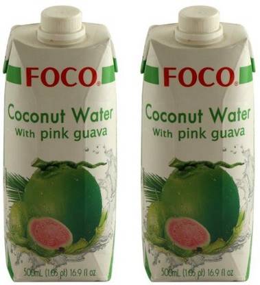 FOCO Coconut Water with Pink Guava, 500ml ( Pack Of 2 0 Tetrapack Price ...