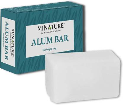 mi nature Alum Bar 100gm (Fitkari), Pack of 1 Shaving Bar 100% Pure ...