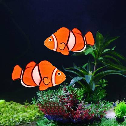 VAYINATO 2 Pcs Artificial Silicon Floating Simulating Fake Fish (Nemo ...