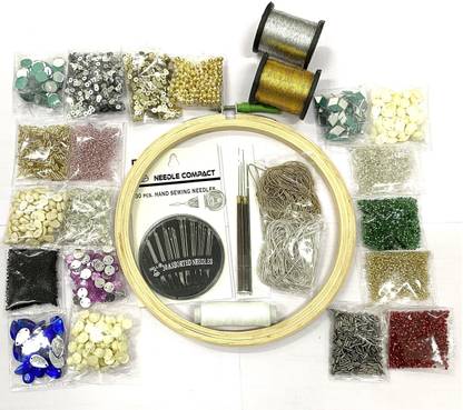 rawzone Aari Work Material Kit for Beginners, Magggam Materials Combo ...