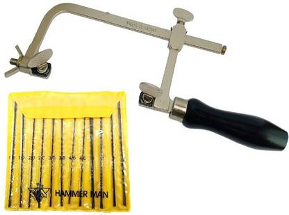 HAMMER MAN Adjustable Coping Saw with 144 Piece Blades 80 mm ...