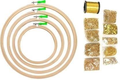 craftistics Wooden Embroidery Frame for Beginners With Aari Kit Size (5 ...