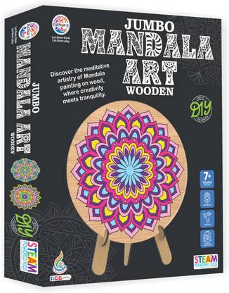 Ratnas Jumbo Wooden Mandala Art (1085) A Perfect DIY Coloring kit for ...