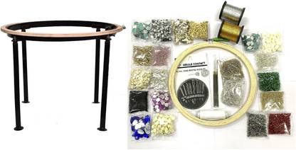 rawzone Aari Work Embroidery Stand 18" With Aari Work Materials Kit ...