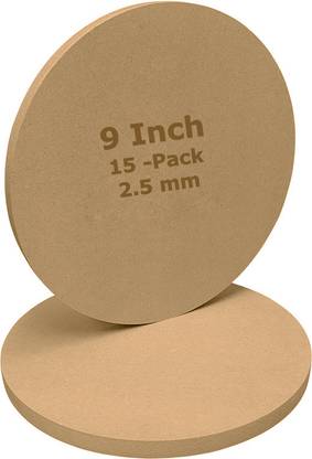 UraXx MDF Pine Wood Round 2.5mm Thick 9 inch Board for Mandala Art ...