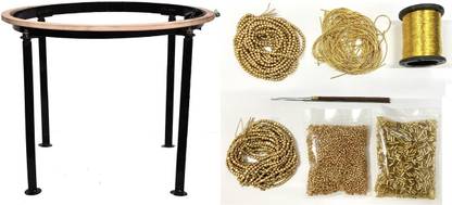 rawzone Aari Work Combo Materials Kit 18" For Beginners Wooden Frame ...