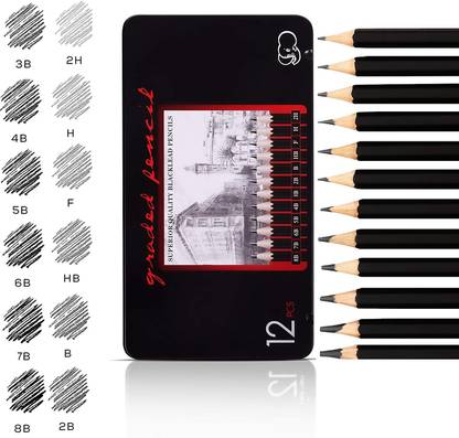 Flipkart.com | Soucolor 12 Pc Artist Pencil kit Set for Drawing ...