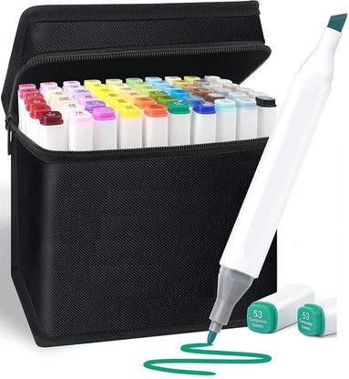 Flipkart.com | Corslet Alcohol Markers Set Dual Tip Art Markers 60 ...
