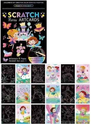 Flipkart.com | Happy Hues Fairies DIY Magic Scratch Art for Kids,9 ...
