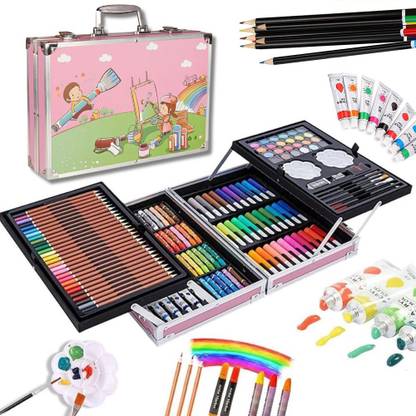 Flipkart.com | Planet of Toys Art Kit -Portable 180 Pieces Children ...