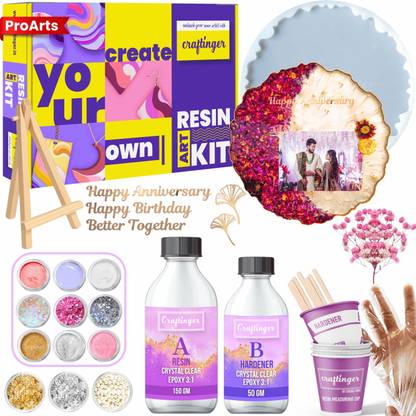 Flipkart.com | Craftinger Resin Art photo Frame Making Kit With Wooden ...
