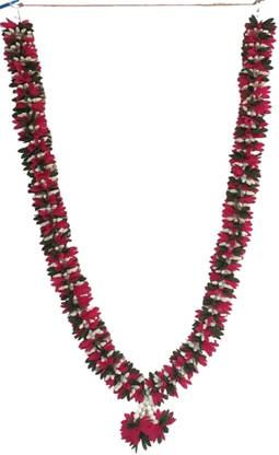 SujArta Garland, Beautiful 21 Inch Artificial Jasmine Flower Mala for ...