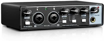 Audio Array AI-04 Black Professional 4 Channel Recording Studio Digital ...
